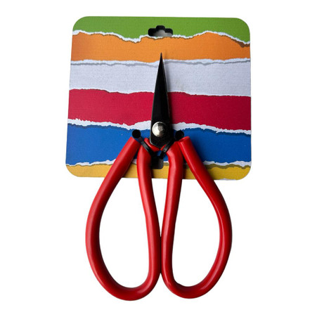 SSCI008 Small Red Handle Scissor Printed Wood Holder - Torn Paper ...