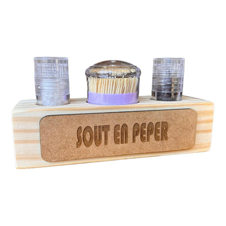 SPTH15 Salt, Pepper And Toothpick Holder - Sout En Peper - Bali Trading ...