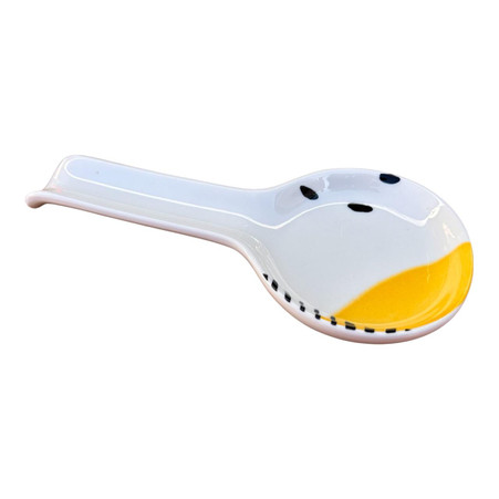 SR089A Ceramic Spoon Rest - Orange And Red Mandala