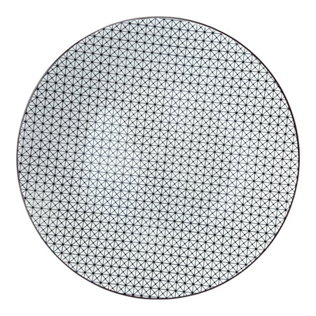 DP1052D Ceramic Dinner Plate - Black Triangles. - Bali Trading Wholesale