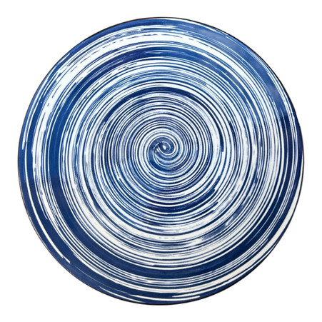 DP1053D Ceramic Dinner Plate - Blue Swirls. - Bali Trading Wholesale