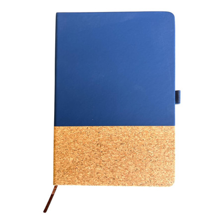 FY2505F Half Faux Cork Notebook - Deep Blue - Bali Trading Wholesale
