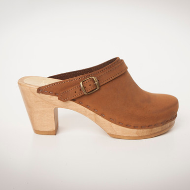 Sling Strap Clog - 3" High Heel Clogs