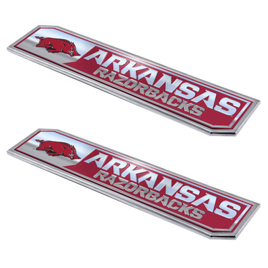 Arkansas Razorbacks 2 Piece Heavy Duty Aluminum Embossed Truck Emblem ...