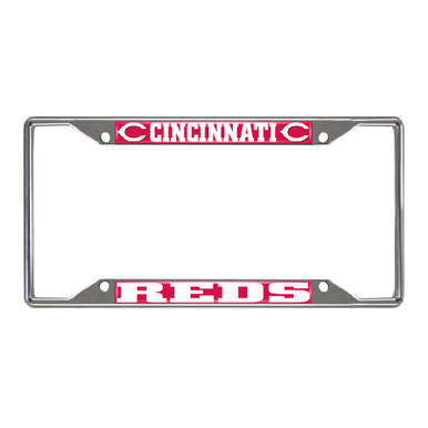 Cincinnati Reds Chrome Metal License Plate Frame, 6.25in x 12.25in ...