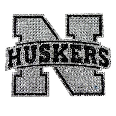 University of Nebraska Bling Decal 7" x 11" - "Block N 'Huskers'" Logo ...