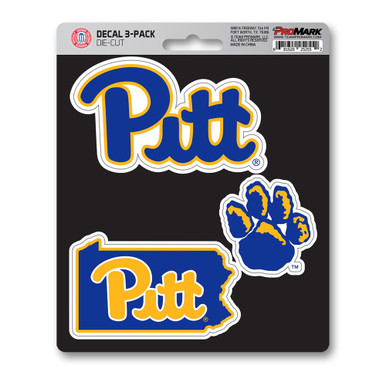Pitt Panthers 3 Piece Decal Sticker Set | Sports Fans Merchandise
