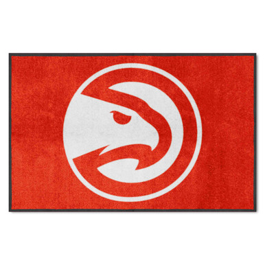 Atlanta Hawks 4X6 High-Traffic Mat with Durable Rubber Backing ...