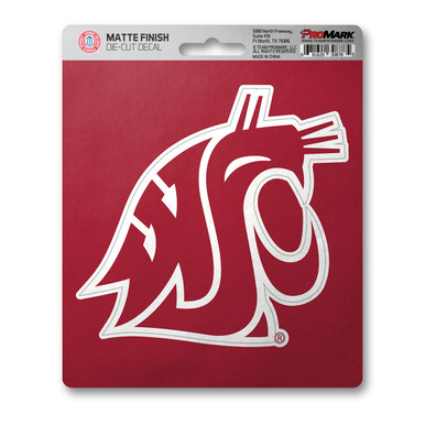 Washington State University Matte Decal 5 x 6.25 - "WSU Cougar" Logo ...