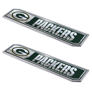 Green Bay Packers Embossed Truck Emblem 2-pk Primary Logo & Wordmark ...
