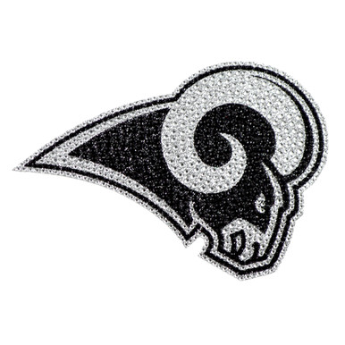 NFL - Los Angeles Rams Bling Decal 7" x 11" - "Ram Head" Primary Logo ...