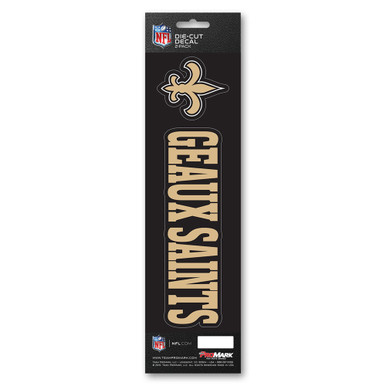 New Orleans Saints Team Slogan Decal Primary Logo & Team Slogan Gold ...