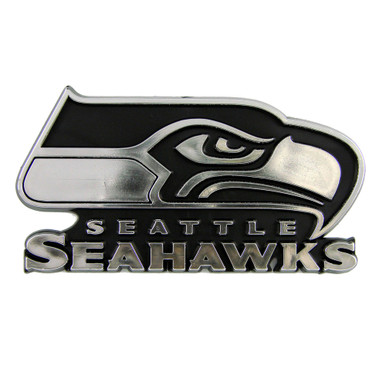 Seattle Seahawks Molded Chrome Plastic Emblem Seahawk Head Primary Logo ...
