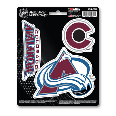 NHL - Colorado Avalanche Decal 3-pk 5 x 6.25 - 3 Various Logos ...