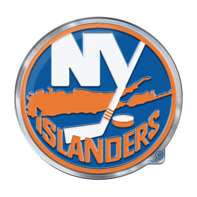 NHL - New York Islanders Embossed Color Emblem 3.25 x 3.25 - "NY ...