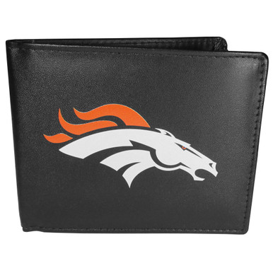Denver Broncos Leather Bi-fold Wallet, Large Logo | Sports Fans Merchandise