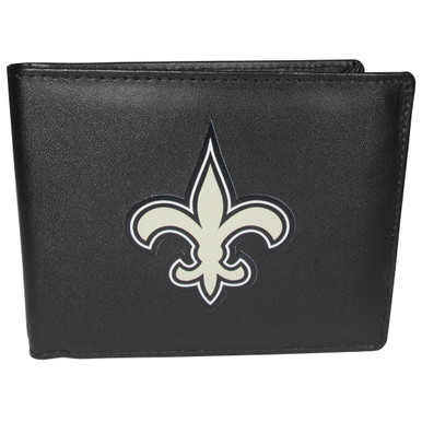 New Orleans Saints Leather Bi-fold Wallet, Large Logo | Sports Fans ...