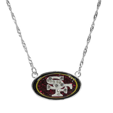 San Francisco 49ers Crystal Logo Necklace | Sports Fans Merchandise