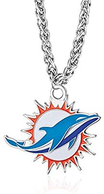 Miami Dolphins Large Primary Logo Chain | Sports Fans Merchandise