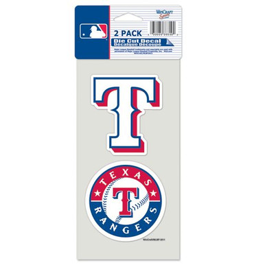 Texas Rangers Decal 4x4 Perfect Cut Set of 2 | Sports Fans Merchandise