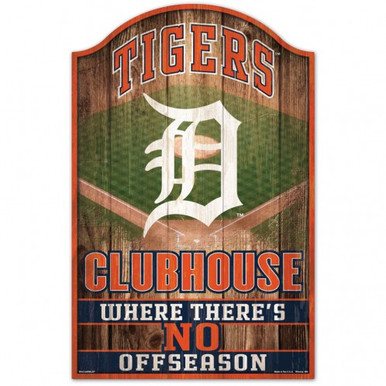 Detroit Tigers Sign 11x17 Wood Fan Cave Design | Sports Fans Merchandise