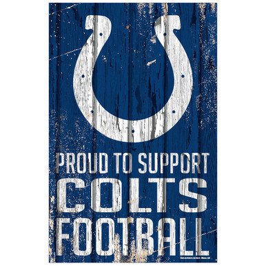 Indianapolis Colts Sign 11x17 Wood Proud to Support Design | Sports ...