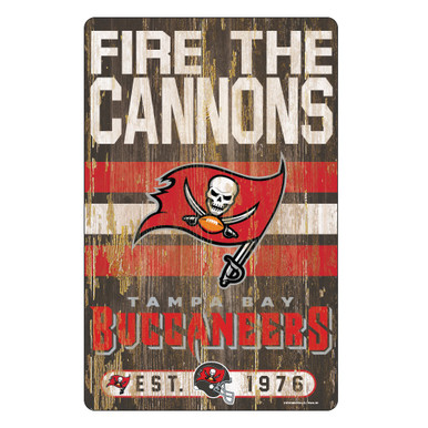 Tampa Bay Buccaneers Sign 11x17 Wood Slogan Design | Sports Fans ...