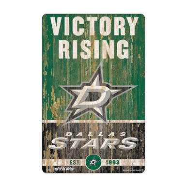 Dallas Stars Sign 11x17 Wood Slogan Design | Sports Fans Merchandise