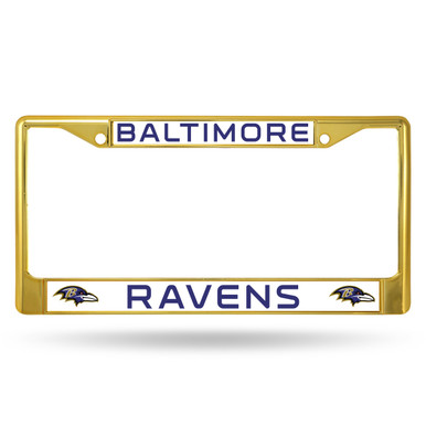 Baltimore Ravens Colored License Plate Frame Secondary Gold | Sports ...