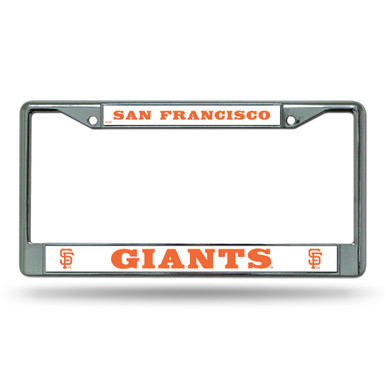 San Francisco Giants License Plate Frame Chrome SF Logo