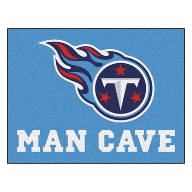 Tennessee Titans Man Cave All-Star Flaming T Primary Logo Navy | Sports ...