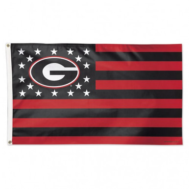 Georgia Bulldogs Flag 3x5 Deluxe Style Stars and Stripes Design ...