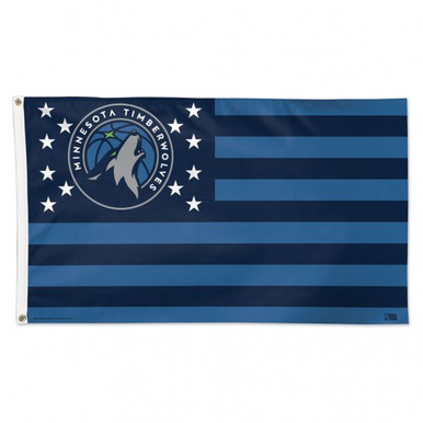 Minnesota Timberwolves Flag 3x5 Deluxe Style Stars and Stripes Design ...
