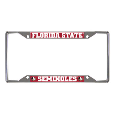 Florida State Seminoles Chrome Metal License Plate Frame, 6.25in x 12 ...