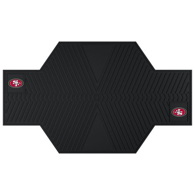 San Francisco 49ers Motorcycle Mat Oval SF Primary Logo Black | Sports ...