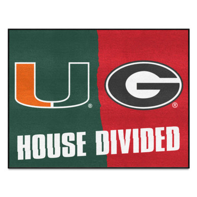 House Divided - Miami / Georgia House Divided House Divided Rug - 34 in ...