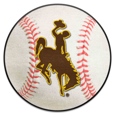 Wyoming Cowboys Baseball Rug - 27in. Diameter | Sports Fans Merchandise