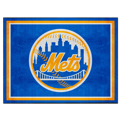 New York Mets 8ft. x 10 ft. Plush Area Rug | Sports Fans Merchandise