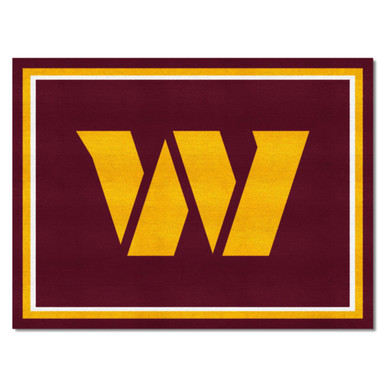 Washington Commanders 8ft. x 10 ft. Plush Area Rug W Primary Logo ...