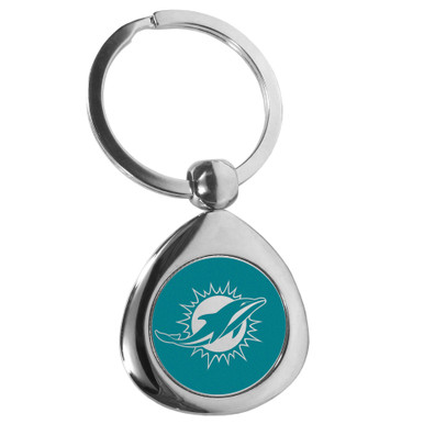 Miami Dolphins Round Teardrop Key Chain | Sports Fans Merchandise