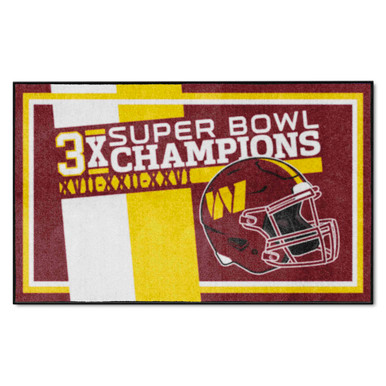 Washington Commanders Dynasty 4x6 Rug Washington Commanders Helmet Logo ...