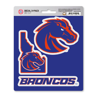 Boise State Broncos 3 Piece Decal Sticker Set | Sports Fans Merchandise