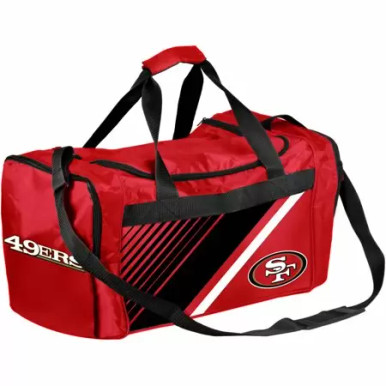 San Francisco 49ers Border Stripe Duffel Bag | Sports Fans Merchandise