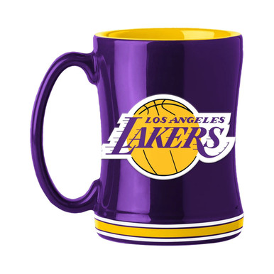 Los Angeles Lakers Coffee Mug 14oz Sculpted Relief Team Color | Sports ...