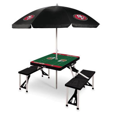 San Francisco 49ers Picnic Table Portable Folding Table with Seats and ...