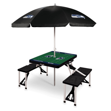 Seattle Seahawks Picnic Table Portable Folding Table with Seats and ...