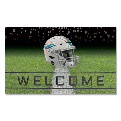 Miami Dolphins Crumb Rubber Door Mat Dolphin Primary Logo Aqua | Sports ...
