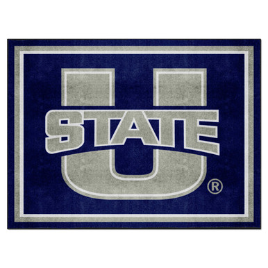 Utah State Aggies 8ft. x 10 ft. Plush Area Rug | Sports Fans Merchandise
