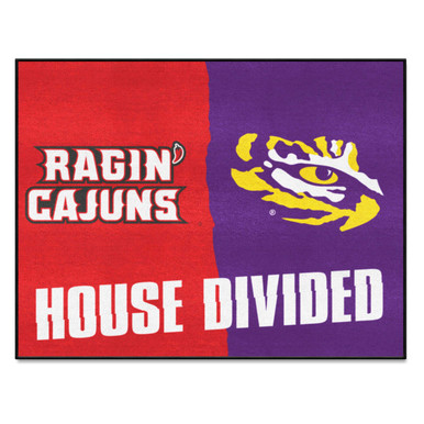 House Divided - UL-Lafayette / LSU House Divided House Divided Rug - 34 ...