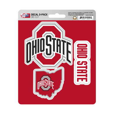 Ohio State Buckeyes 3 Piece Decal Sticker Set | Sports Fans Merchandise